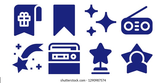 Favorite Icon Set 8 Filled Favorite Stock Vector (Royalty Free ...