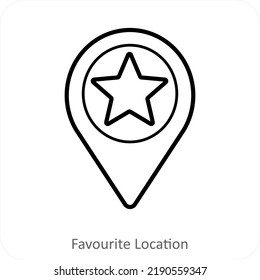 Favorite Location Location Icon Concept Stock Vector (Royalty Free ...