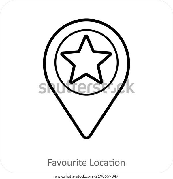 Favorite Location Location Icon Concept Stock Vector (Royalty Free ...