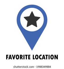 Favorite Location Icon Design Vector Stock Vector (Royalty Free ...