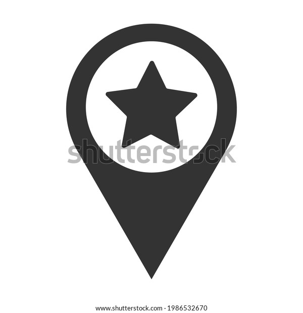 Favorite Location Icon Design Vector Stock Vector (Royalty Free ...