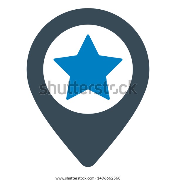 Favorite Location Icon Vector Graphics Stock Vector (Royalty Free ...