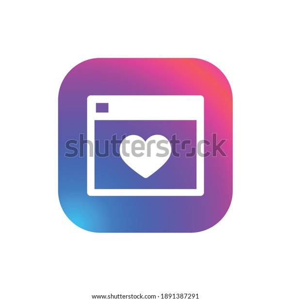 Favorite Page App Icon Button Stock Vector (Royalty Free) 1891387291 ...