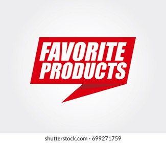 Favorite Products Label Stock Vector (Royalty Free) 699271759 ...