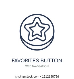 Favorites Button Icon Favorites Button Linear Stock Vector (Royalty ...