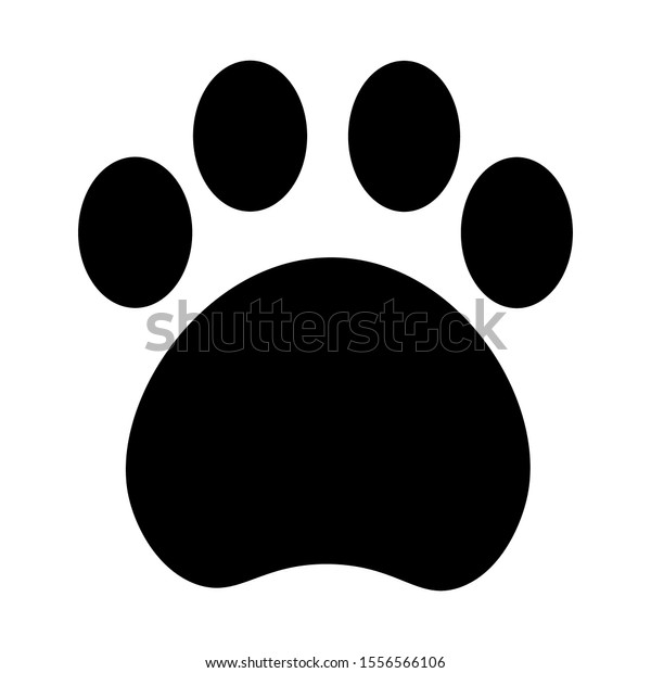 Faw Print Icons Flat Style Paws Stock Vector (Royalty Free) 1556566106 ...