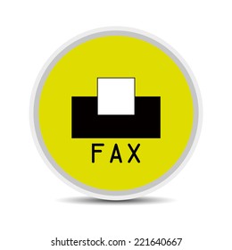 Fax Icon On White Background Vector Stock Vector (Royalty Free ...