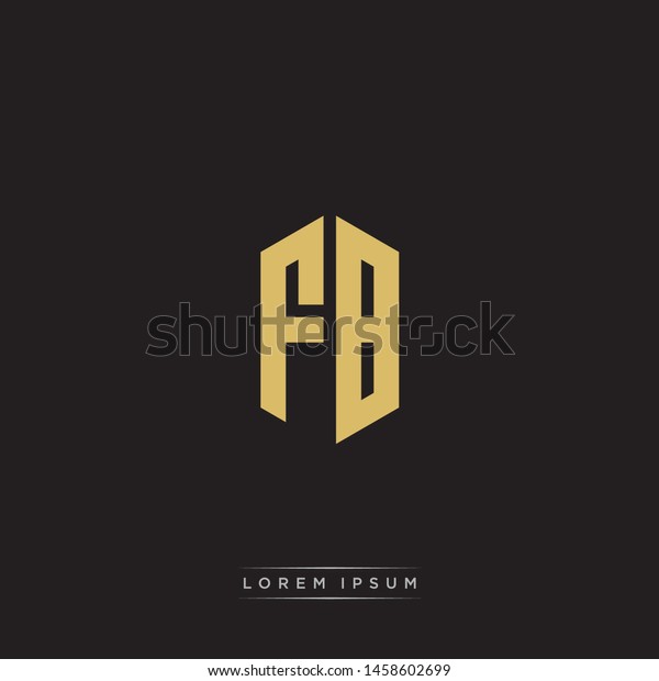 Fb F B Logo Emblem Capital Stock Vector (Royalty Free) 1458602699