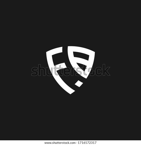 Fb Monogram Logo Shield Shape Design Stock Vector (Royalty Free ...
