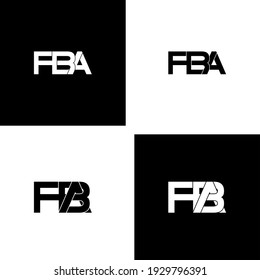 Fba Letter Original Monogram Logo Design Stock Vector (Royalty Free ...