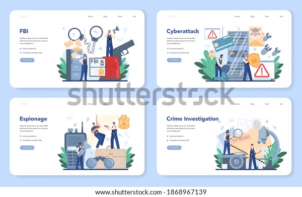 FBI 에이전트 웹 배너 또는 랜딩 스톡 벡터(로열티 프리) 1868967139 | Shutterstock