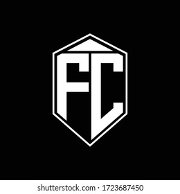 Fc Logo Monogram Emblem Shape Combination Stock Vector (Royalty Free ...