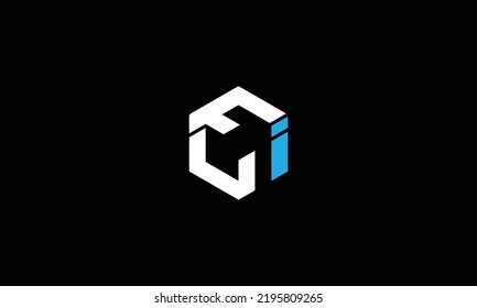 Fci Letter Logo Design On Black Stock Vector (Royalty Free) 2195809265 ...