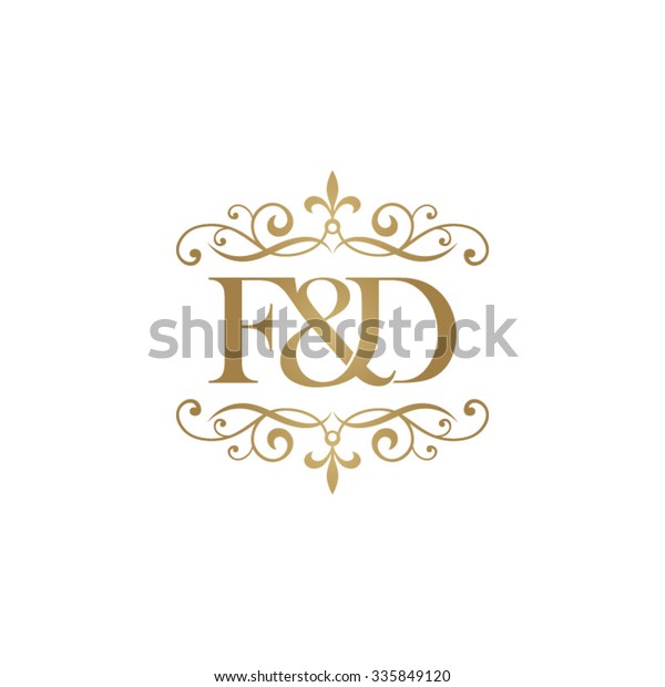 Fd Initial Logo Ornament Ampersand Monogram Stock Vector (Royalty Free ...