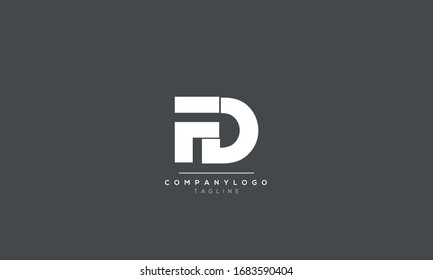 Fd Letter Logo Design Template Vector Stock Vector (Royalty Free ...