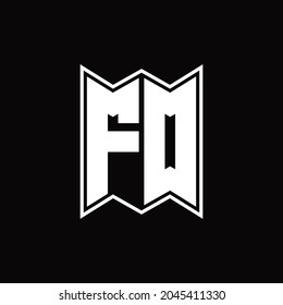 Fd Logo Monogram Emblem Style Design Stock Vector (Royalty Free ...