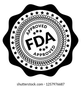 Fda Approved Emblem Label Badge Logo Stock Vector (Royalty Free ...
