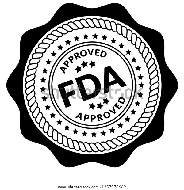 Fda Approved Emblem Label Badge Logo 스톡 벡터(로열티 프리) 1257976669 ...