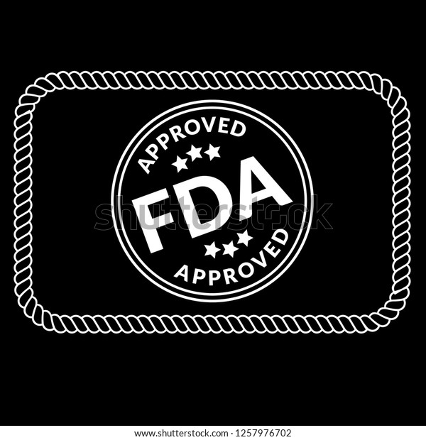 Fda Approved Emblem Label Badge Logo Stock Vector (Royalty Free ...
