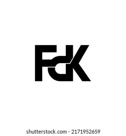 Fdk Typography Letter Monogram Logo Design Stock Vector (Royalty Free ...