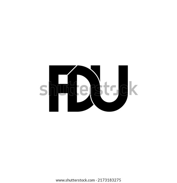 Fdu Letter Original Monogram Logo Design: เวกเตอร์สต็อก (ปลอดค่า ...