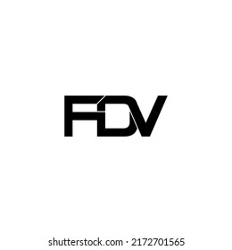 Fdv Typography Letter Monogram Logo Design Stock Vector (Royalty Free ...