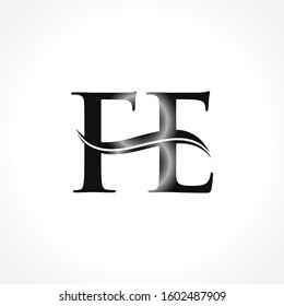 Fe Letter Type Logo Design Vector Stock Vector (Royalty Free ...
