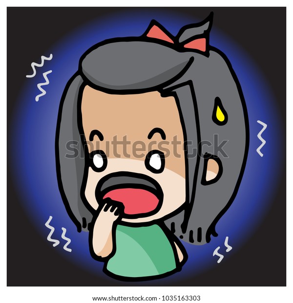 Fear Girl Cartoon Vector Character Stock Vector (Royalty Free ...