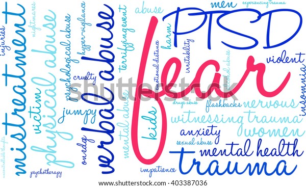 Fear Word Cloud On White Background Stock Vector (Royalty Free ...