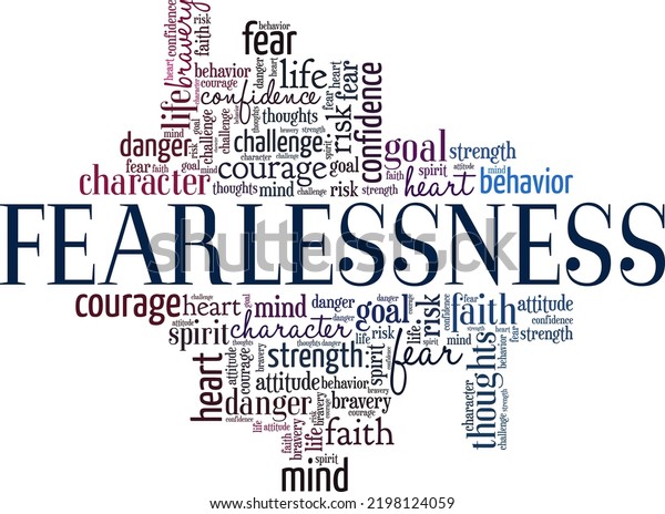 Fearlessness Word Cloud Conceptual Design Isolated Stock Vector ...