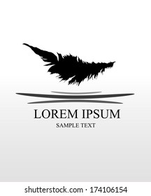 Feather Label Vector Illustration Stock Vector (Royalty Free) 174106154 ...