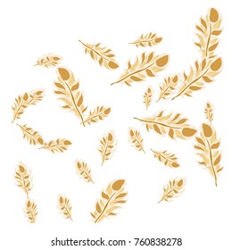 Wheat Icon Set On White Background Stock Vector (Royalty Free) 1926129749