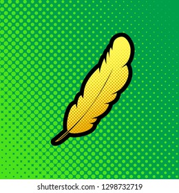 Feather Sign Illustration Vector Pop Art Stock Vector (Royalty Free ...