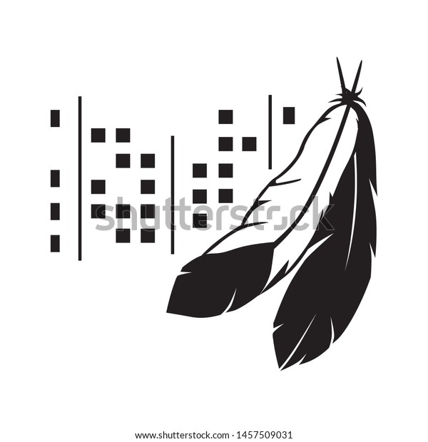 Feathers City Vector Illustration Stock Vector (Royalty Free ...
