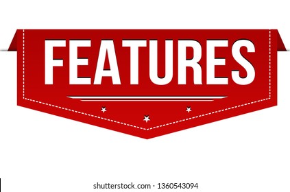 Features Banner Design On White Background Stock Vector (Royalty Free ...