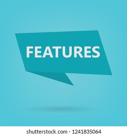 Features Word On Sticker Vector Illustration Stock Vector (Royalty Free ...