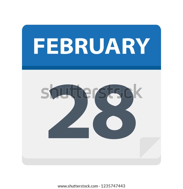 February 28 Calendar Icon Vector Illustration Stock Vector (Royalty ...