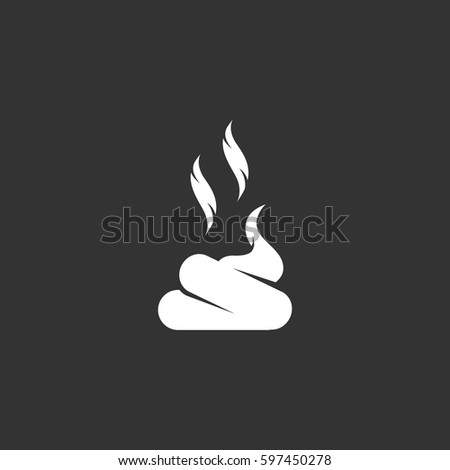 「Feces Icon Illustration Isolated On Black」のベクター画像素材（ロイヤリティフリー ...