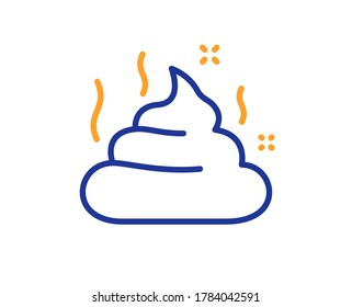 Feces Line Icon Pets Excrement Sign Stock Vector (Royalty Free ...