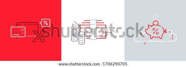 Fed Rates Cut Icon Set Mortgage Stock Vector (Royalty Free) 1706290705 ...