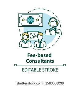 Fee Based Consultants Concept Icon Financial Stock Vector (Royalty Free ...