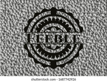 Feeble Dark Icon Emblem Bubbles Background Stock Vector (Royalty Free ...