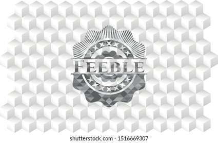 Feeble Realistic Grey Emblem Geometric Cube Stock Vector (Royalty Free ...