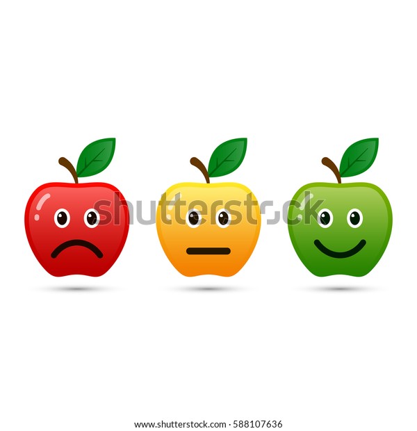 Feedback Apple Emoticon Flat Design Icon Stock Vector (Royalty Free ...