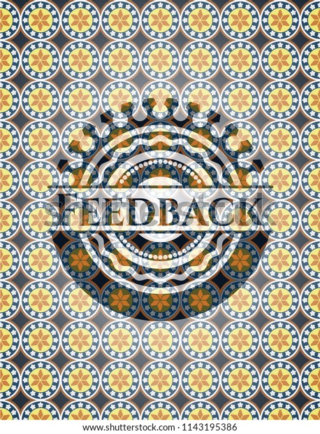 Feedback Arabic Emblem Arabesque Decoration Stock Vector (Royalty Free ...