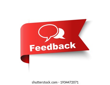 Feedback Banner Template Feedback Ribbon Label Stock Vector (Royalty ...