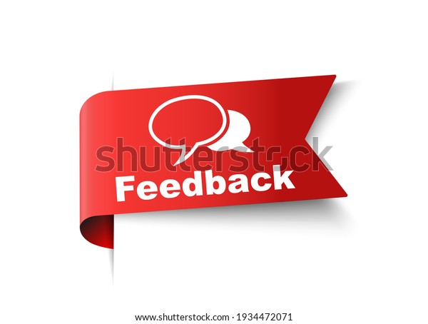 Feedback Banner Template Feedback Ribbon Label Stock Vector (Royalty ...