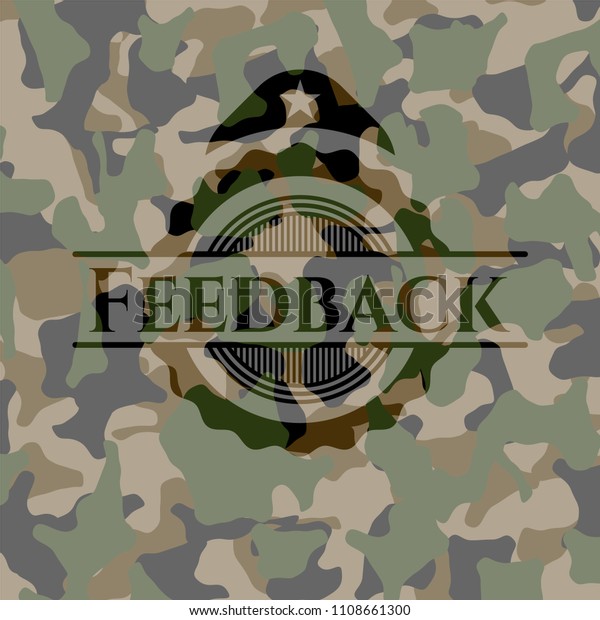 Feedback Camouflage Emblem Stock Vector (Royalty Free) 1108661300 ...