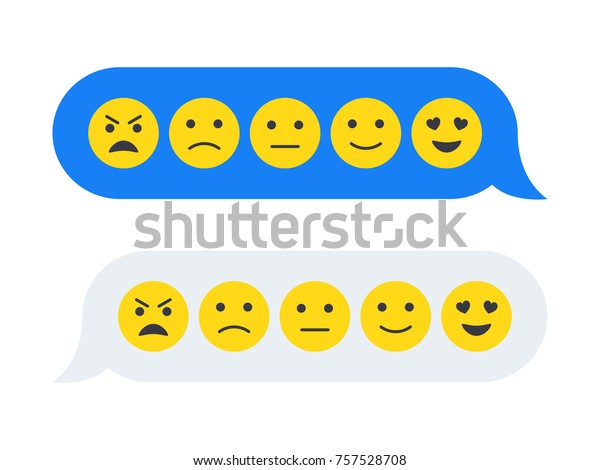 Feedback Emoticon Emoji Smiley Icon Chat Stock Vector (Royalty Free ...