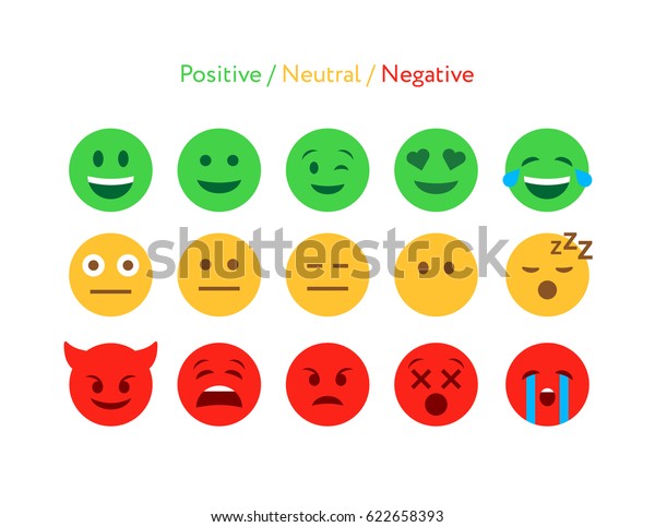 Feedback Emoticon Flat Design Icon Set Stock Vector (Royalty Free ...